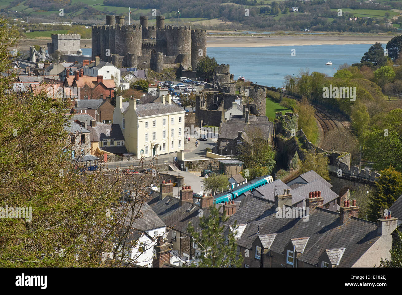 Conwy castle train hi-res stock photography and images - Alamy