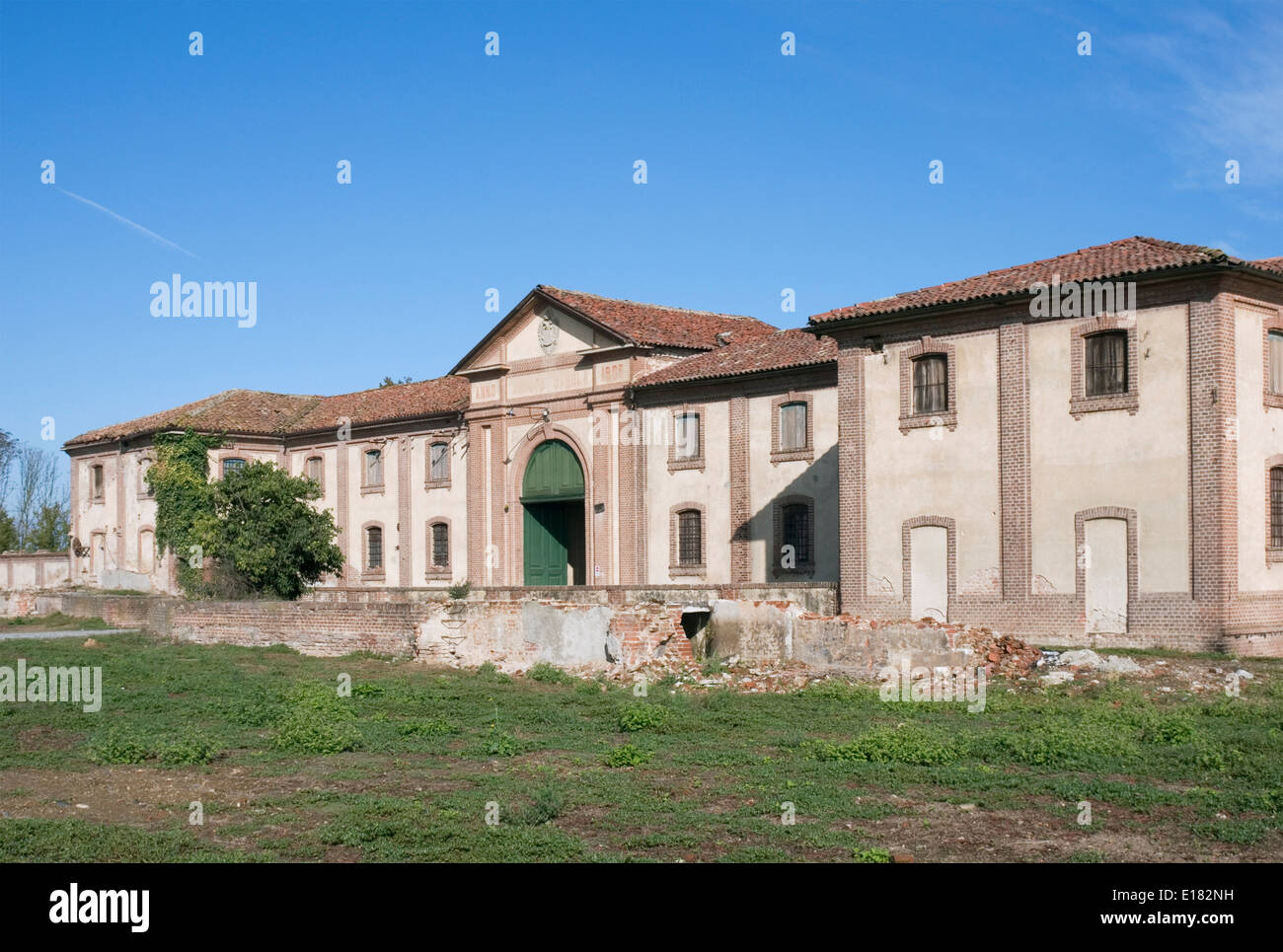 Ancient farmhouse complex, Trino, Vercelli, Piedmont, Italy Stock Photo ...