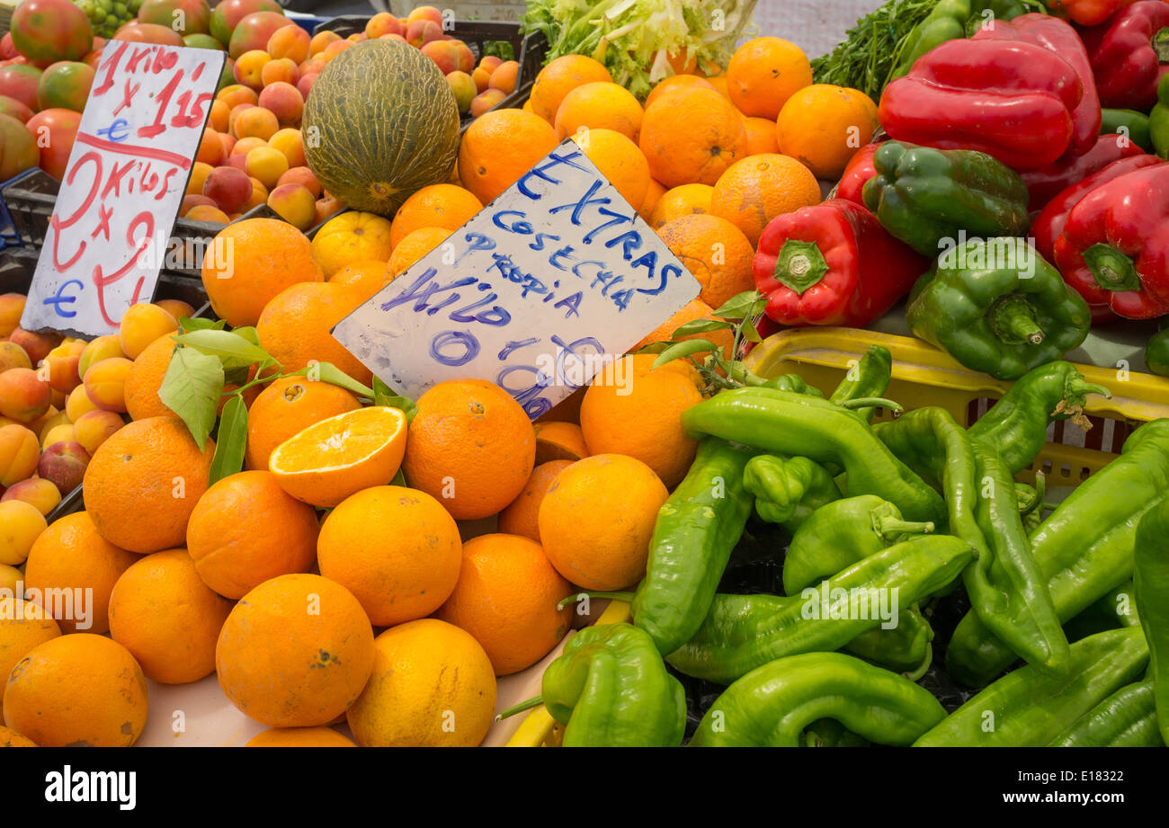 Fresh produce on a traditional street market stall Stock Photo - Alamy