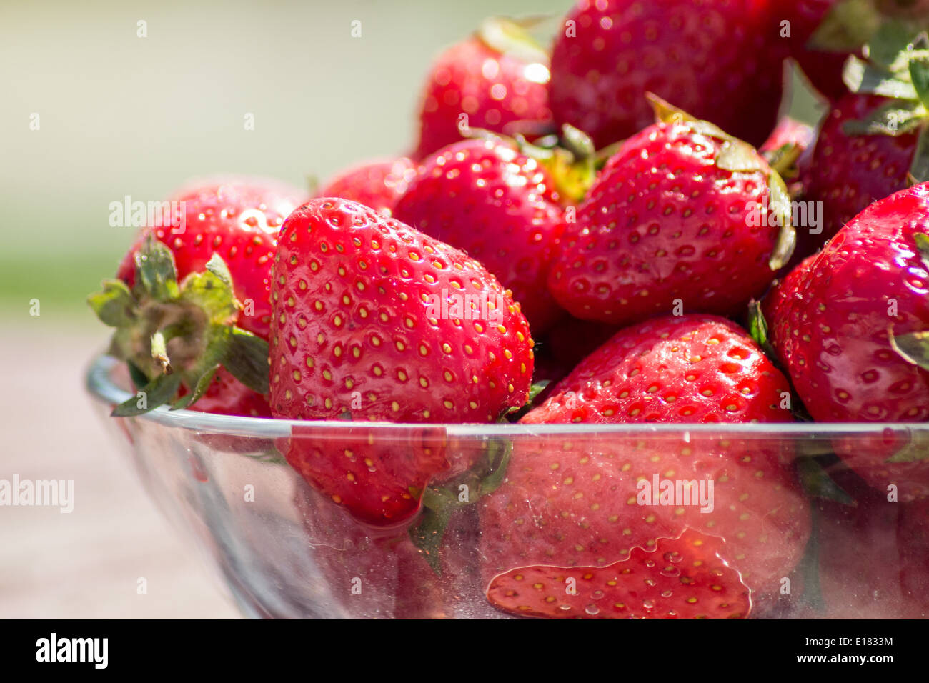 Fresh strawberries showing vibrant colors Stock Photo - Alamy