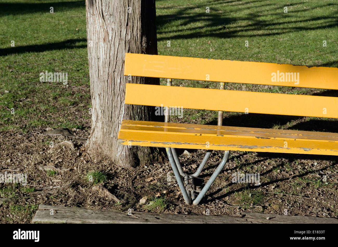 Yellow bench hi-res stock photography and images - Alamy
