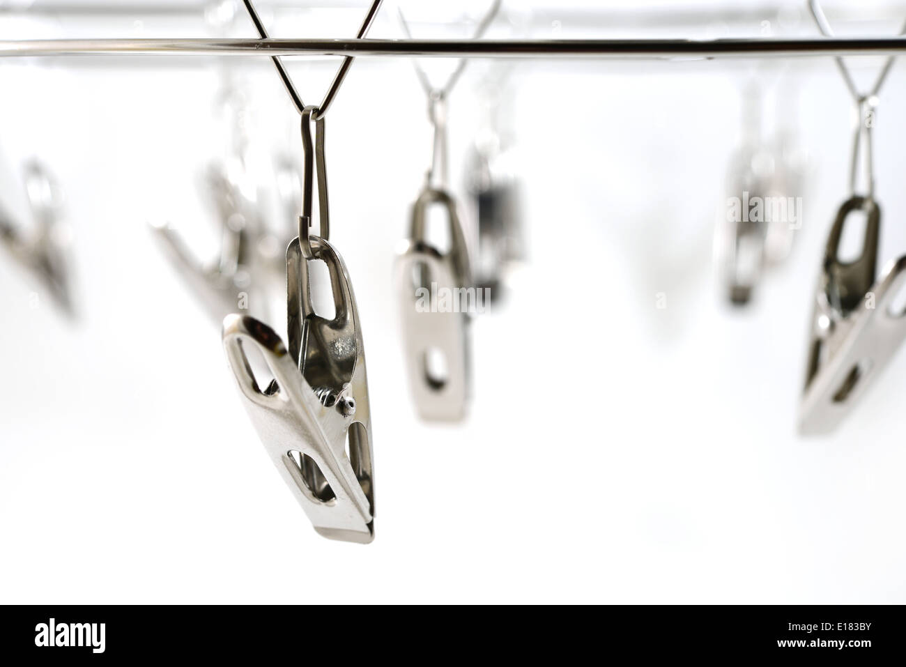 Stainless Steel Clothesline Stock Photo - Alamy