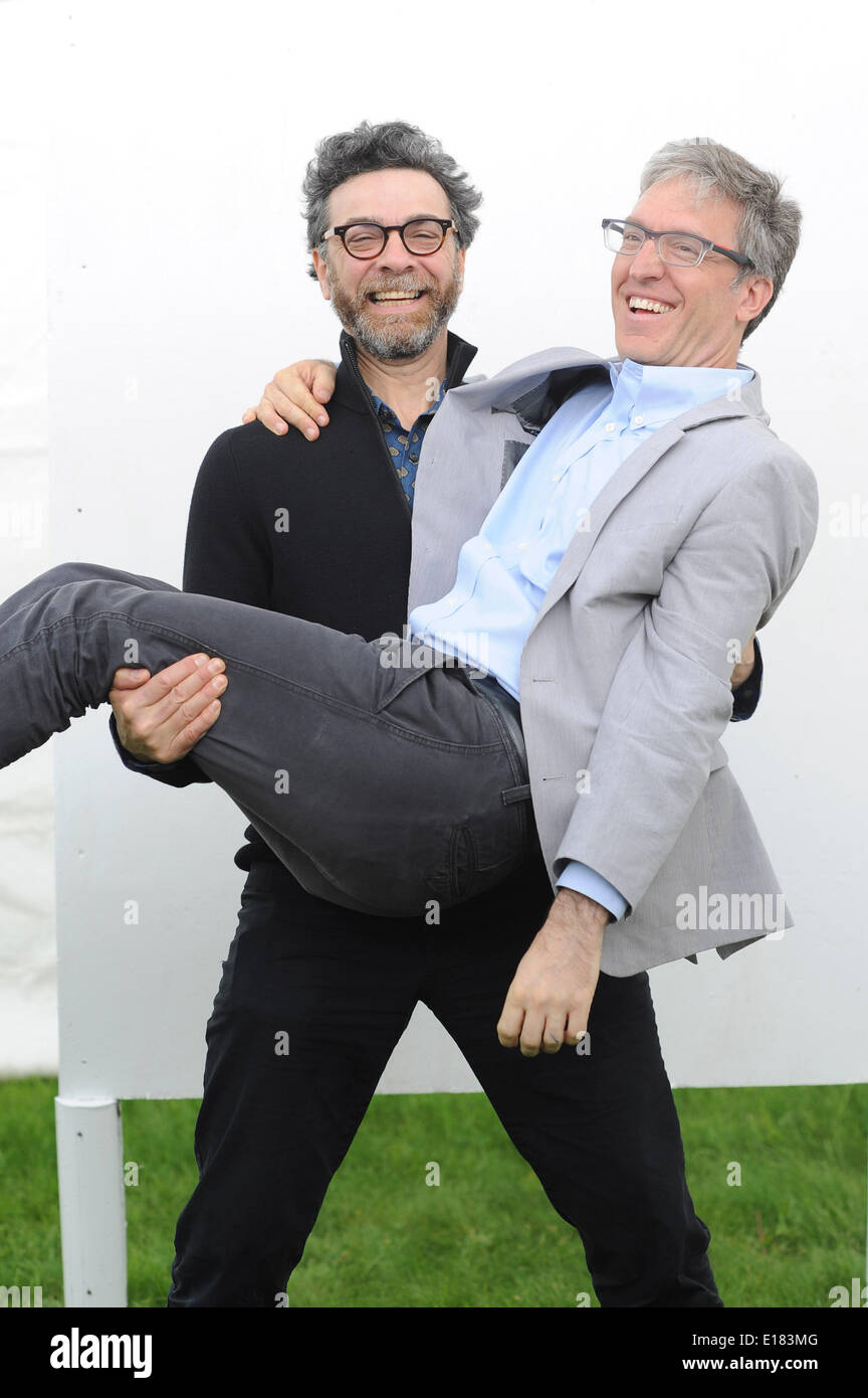 Hay on Wye, Wales UK, BANK HOLIDAY MONDAY 26 May 2014 STEVE LEVITT (in ...
