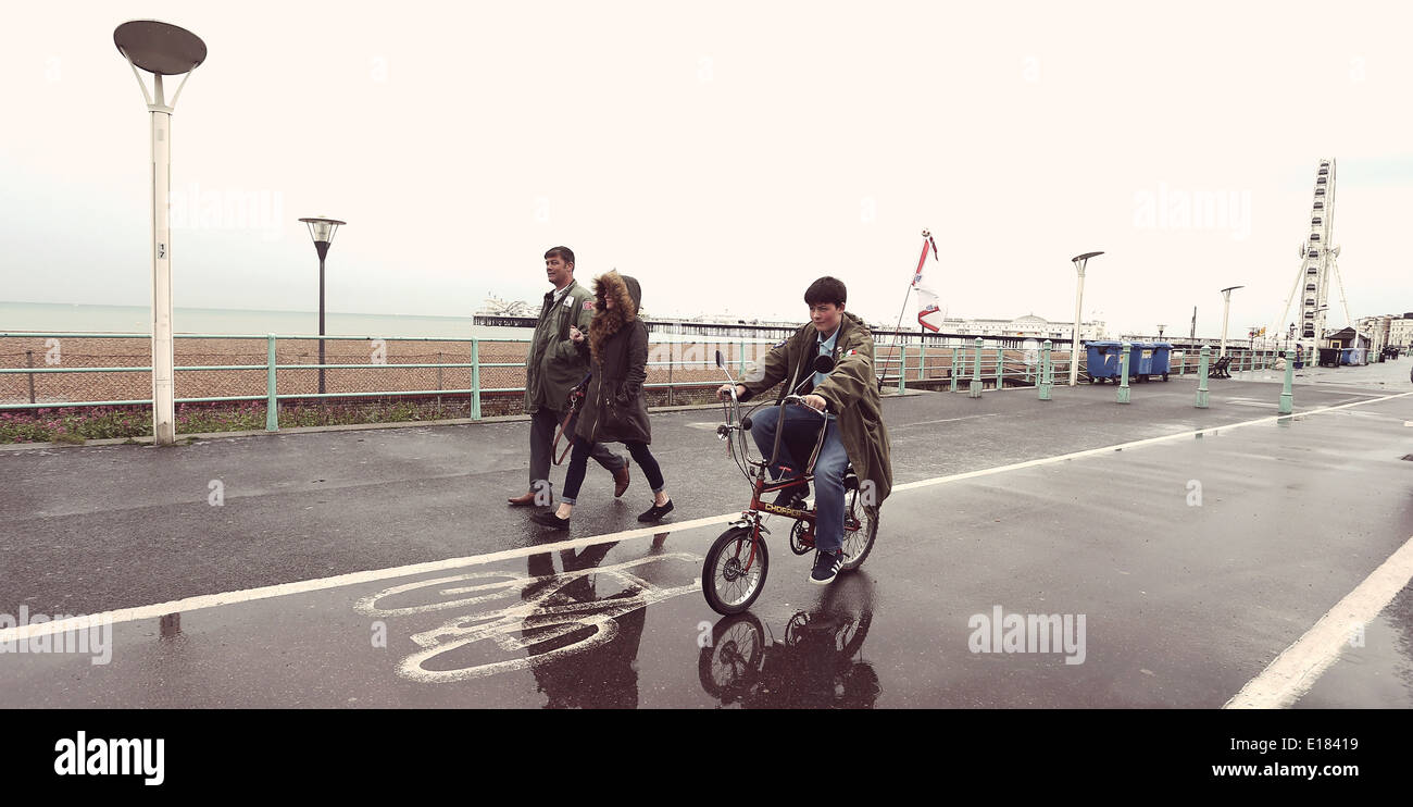 Kid riding a Raleigh Chopper Bike on Brighton Seafront. Picture by ...