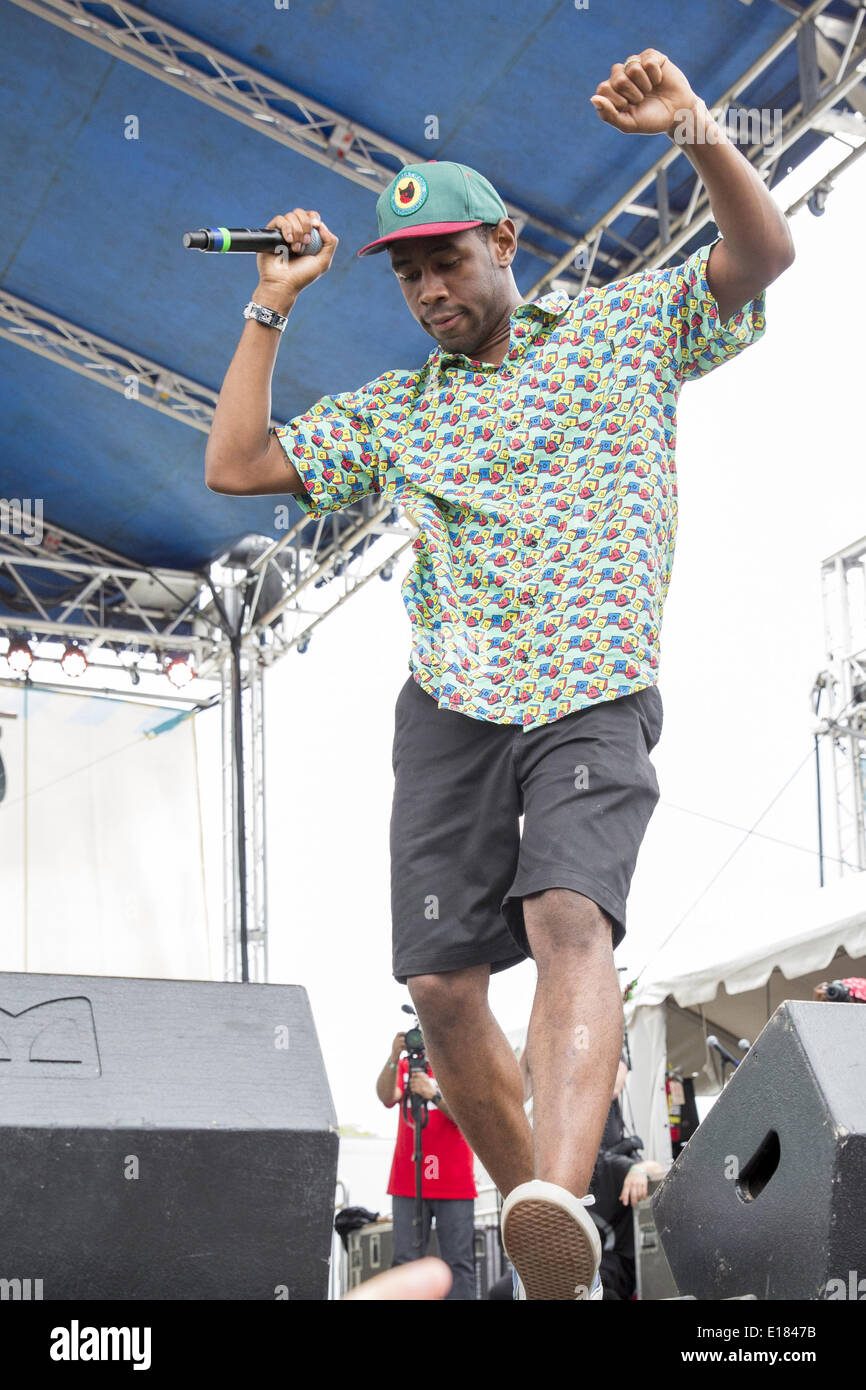 Shakopee, Minnesota, USA. 25th May, 2014. Rapper TYLER, THE CREATOR ...