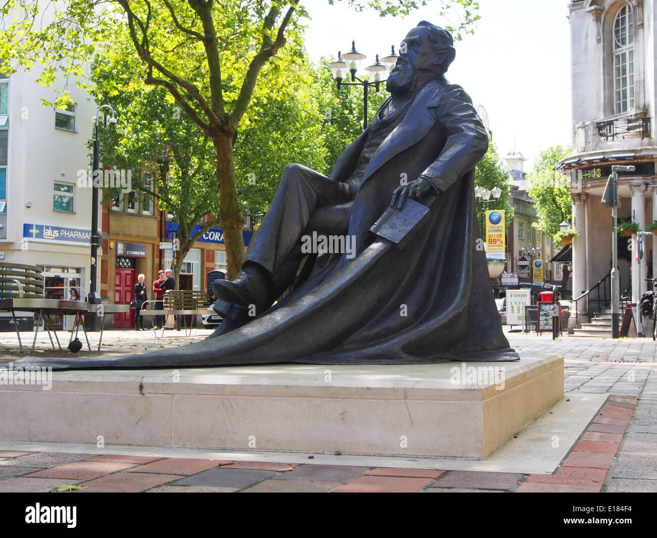 The only Statue of Charles Dickens in the UK, at the Guildhall square ...