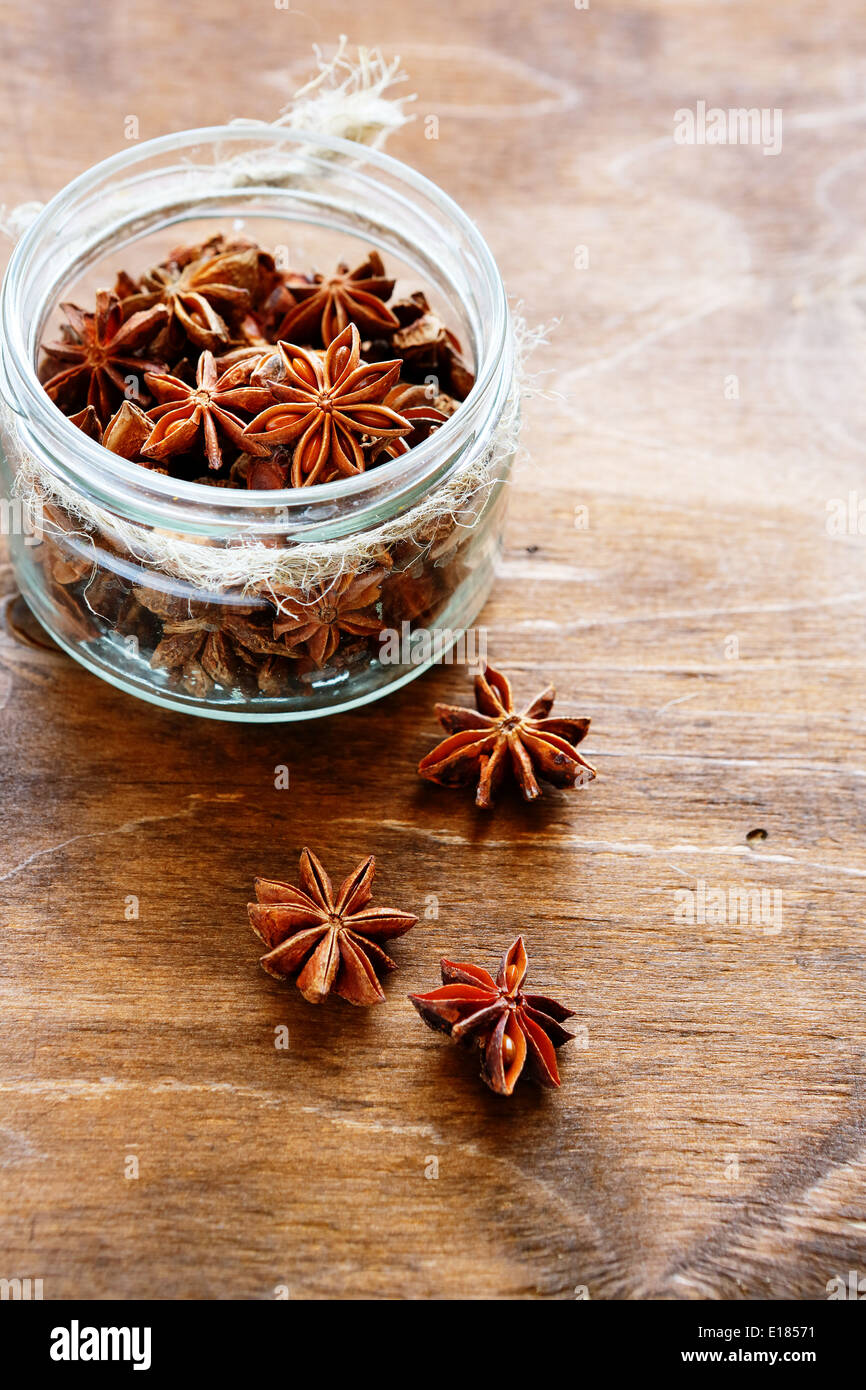 Stars dry anise, spice Stock Photo - Alamy