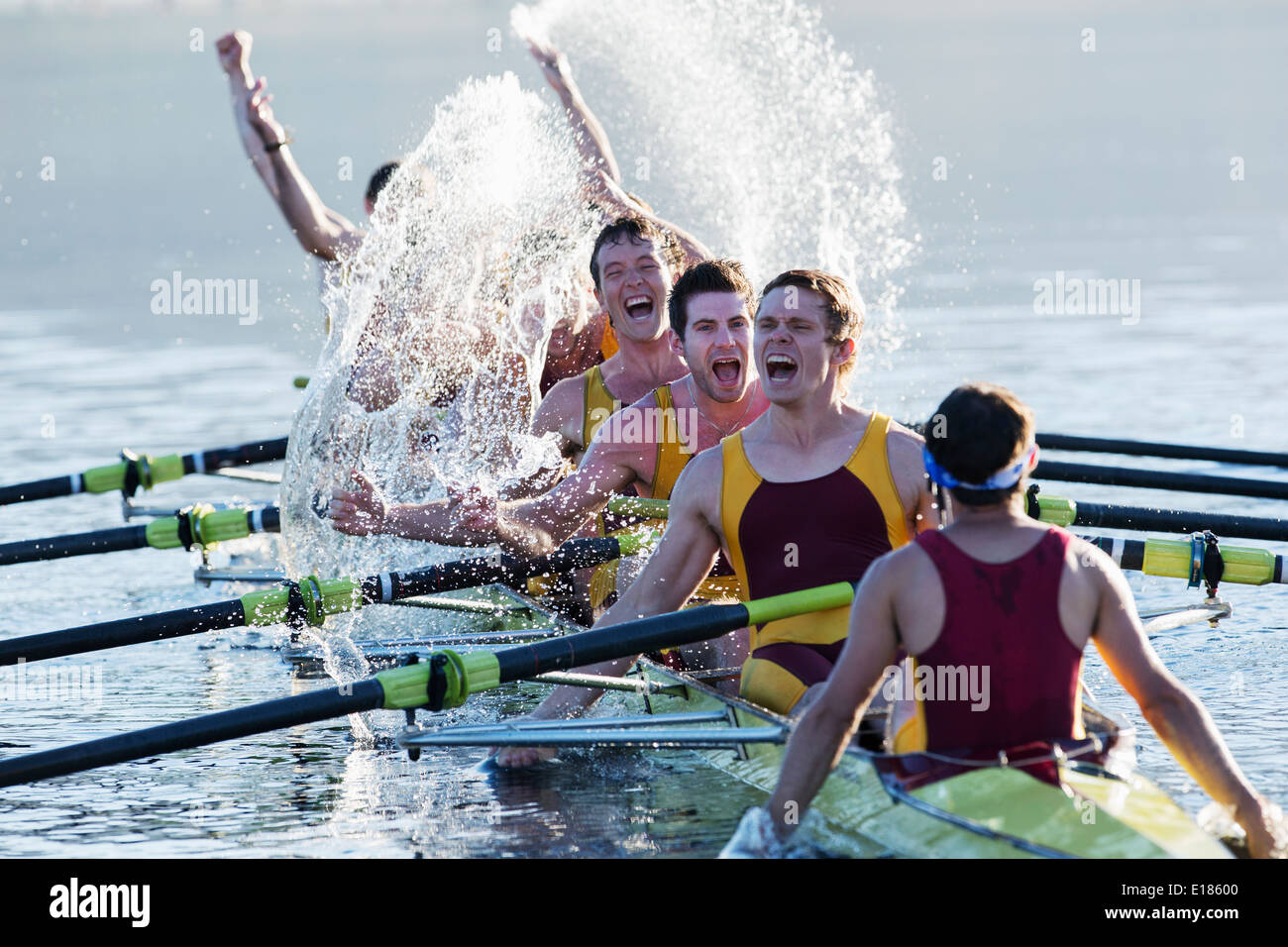 Laughing sitting sport rowing hi-res stock photography and images - Alamy