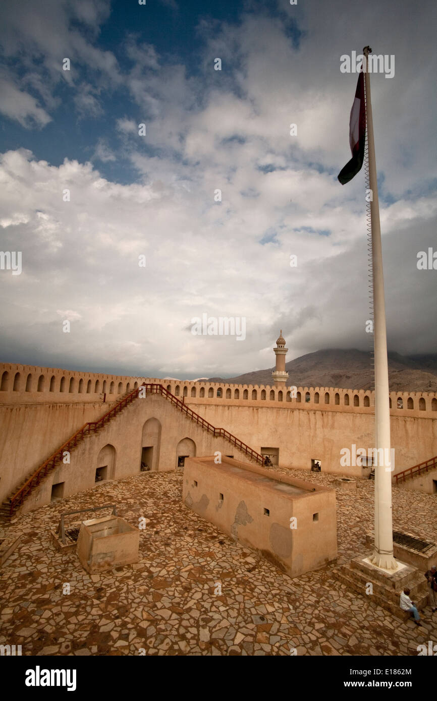 Flag of oman on top of fort hi-res stock photography and images - Alamy