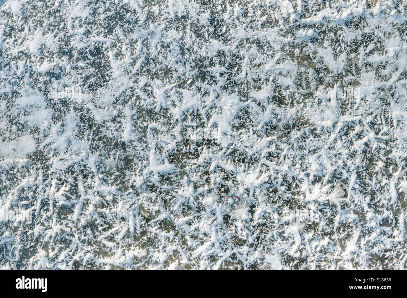 ice background covered with snow Stock Photo - Alamy