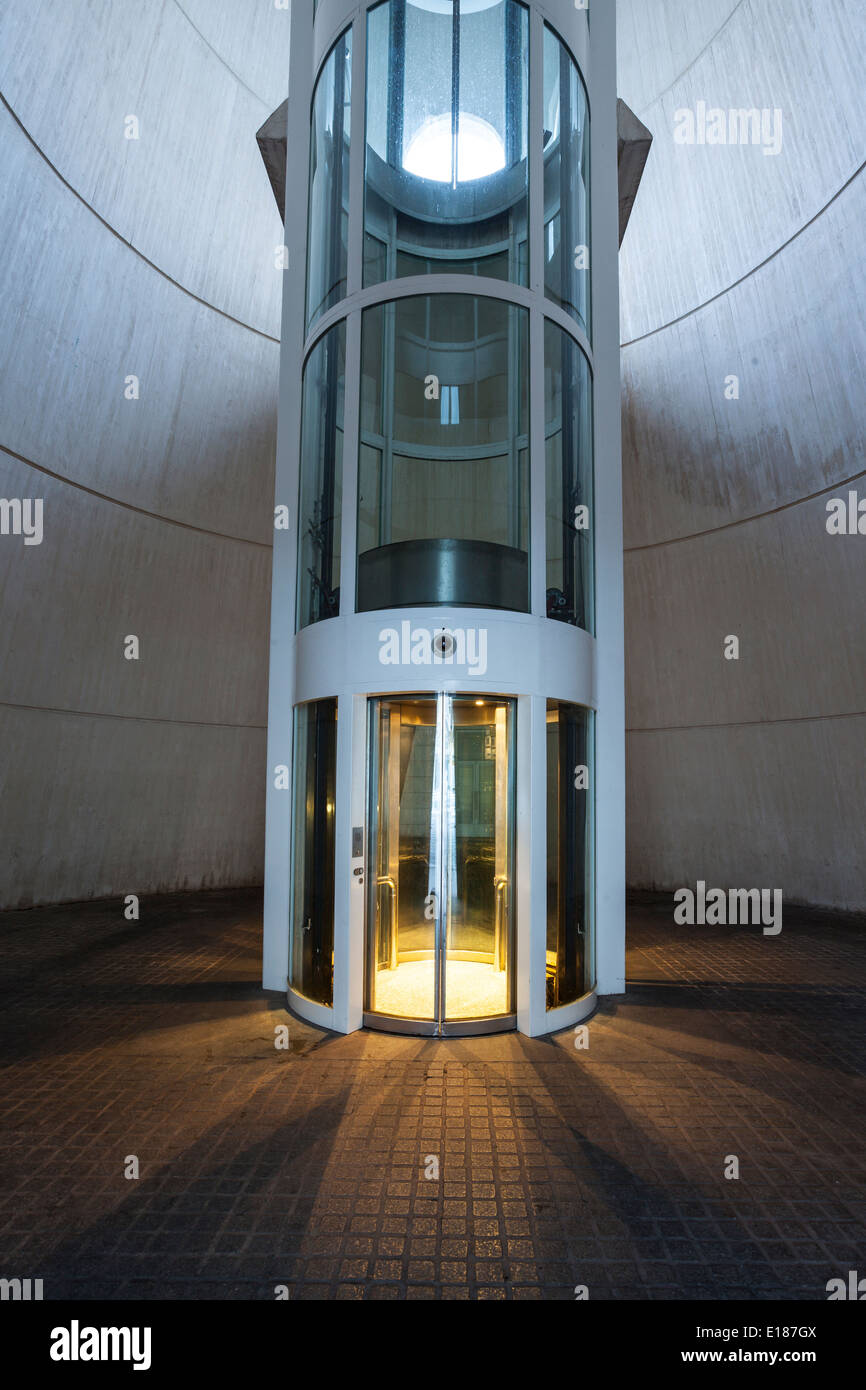 A futuristic style disabled lift in the City of Arts and Sciences ...