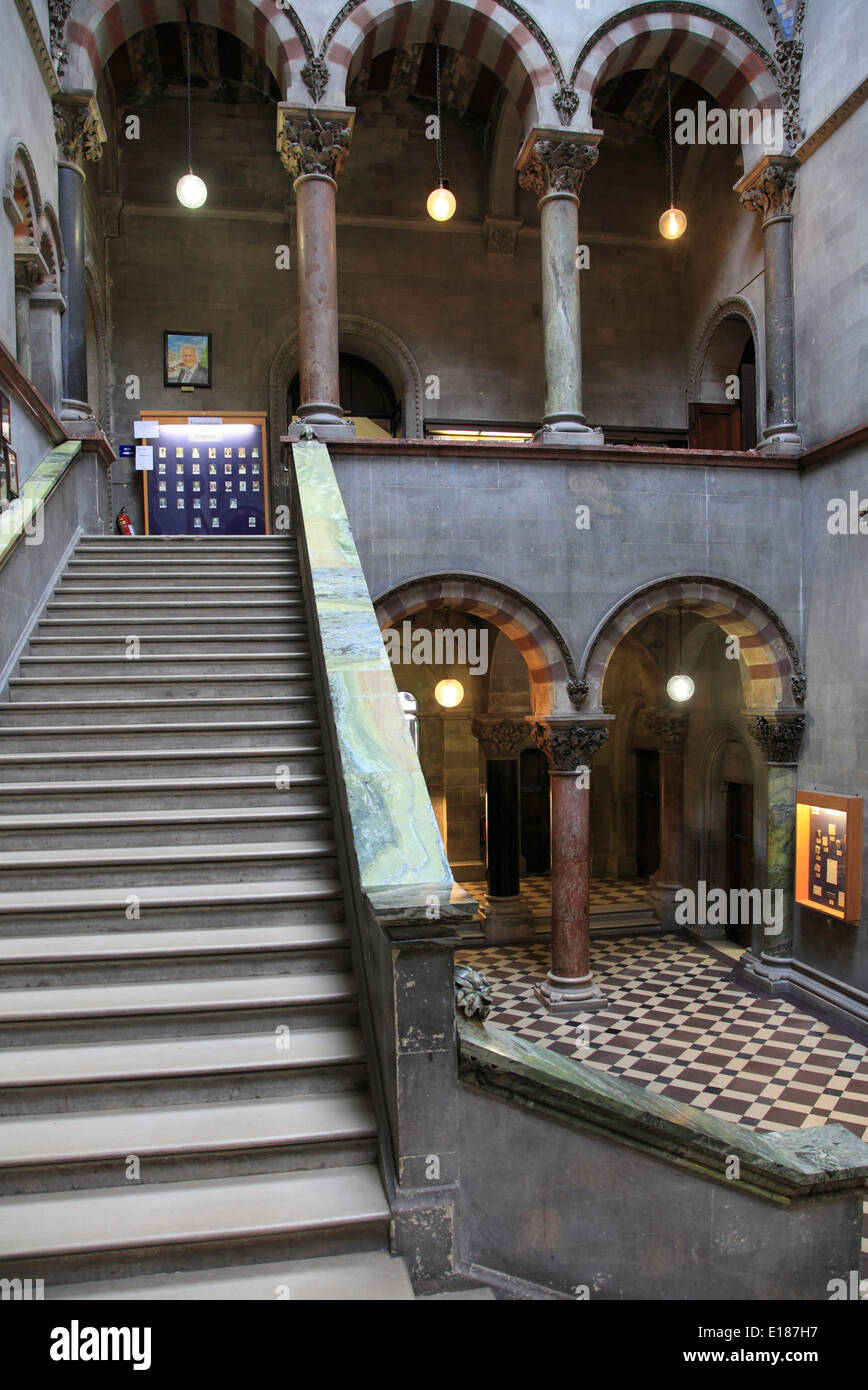 Ireland, Dublin, Trinity College, Victorian Museum Building, interior ...