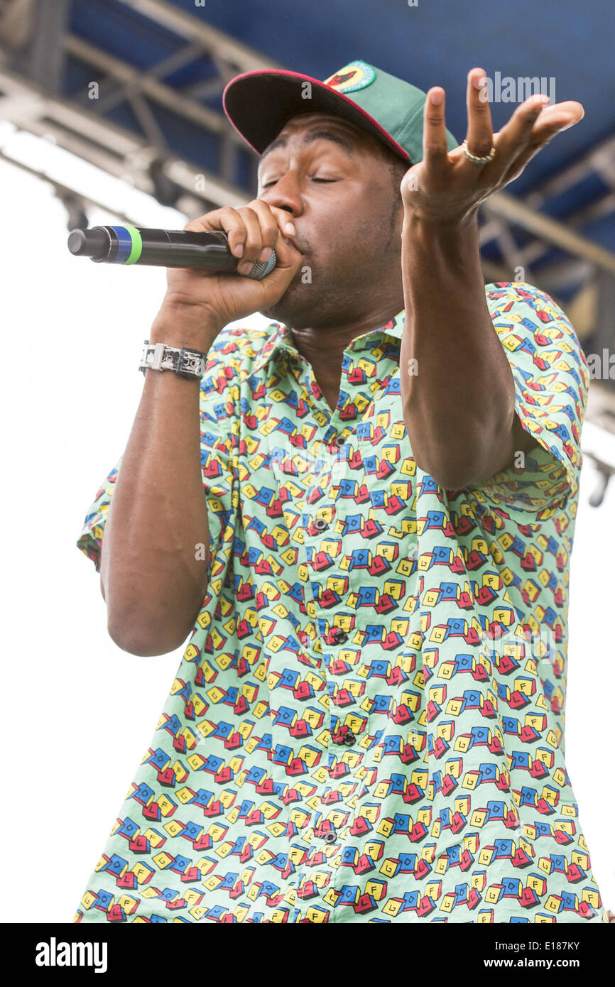 Shakopee, Minnesota, USA. 25th May, 2014. Rapper TYLER, THE CREATOR ...