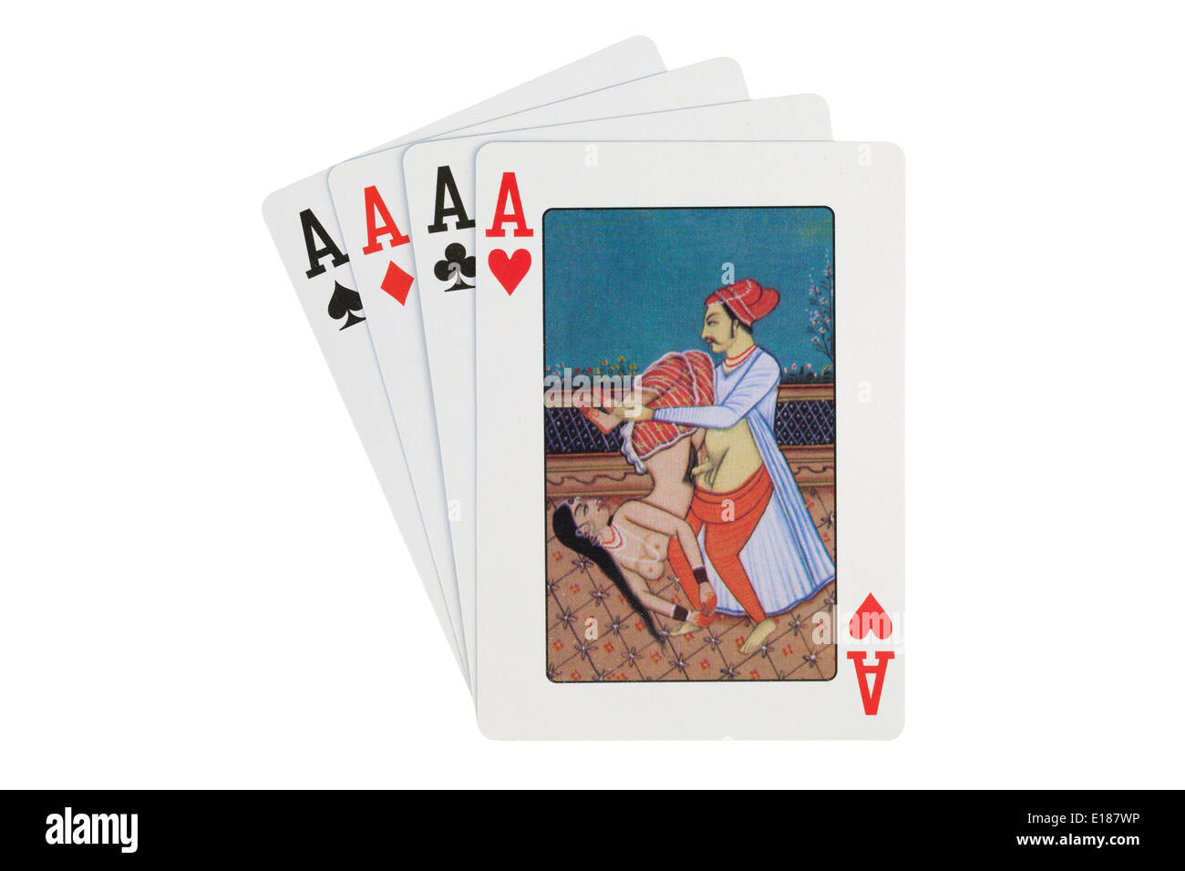 Playing cards displaying Kamasutra positions, India Stock Photo - Alamy