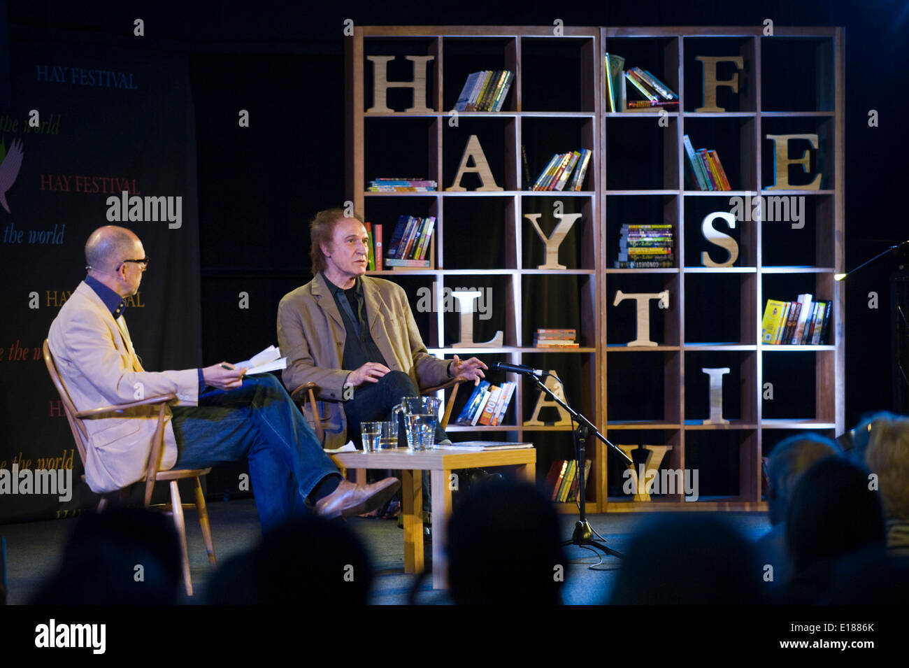 Hay on Wye Wales UK Monday 26 May 2014 Rock legend Ray Davies talking ...