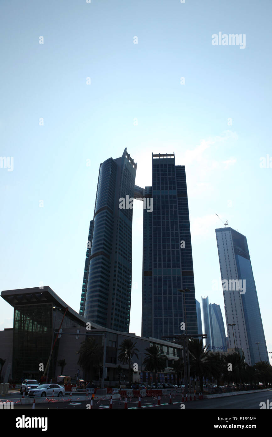 The Nation Towers in Abu Dhabi Stock Photo - Alamy