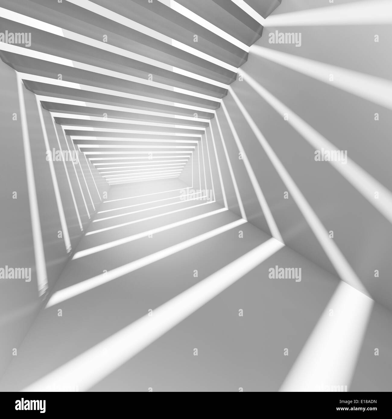 Abstract white 3d interior background with light beams Stock Photo - Alamy