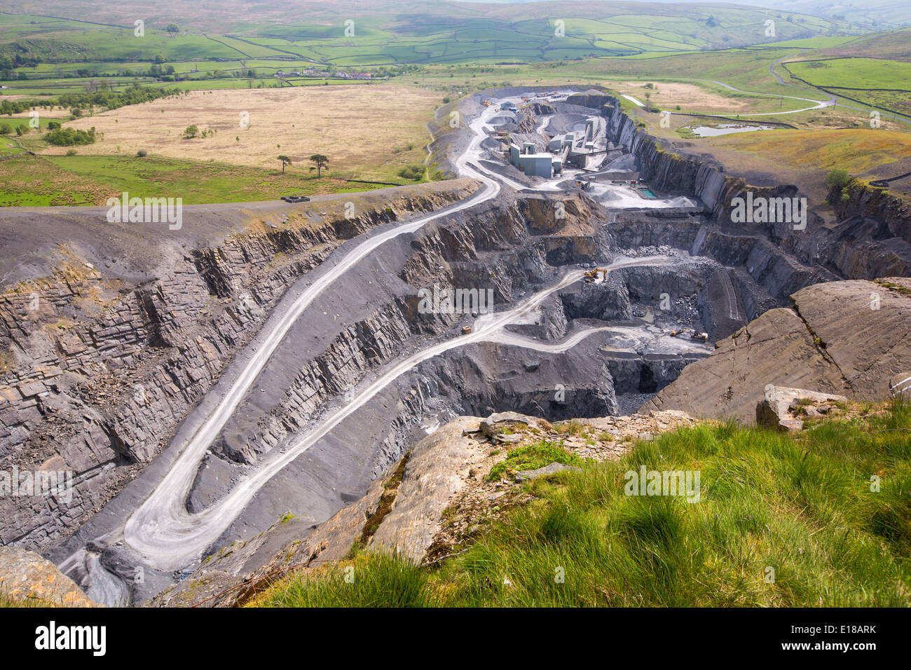 Dry Rigg Quarry at Helwith Bridge in the Yorkshire Dales National Park ...