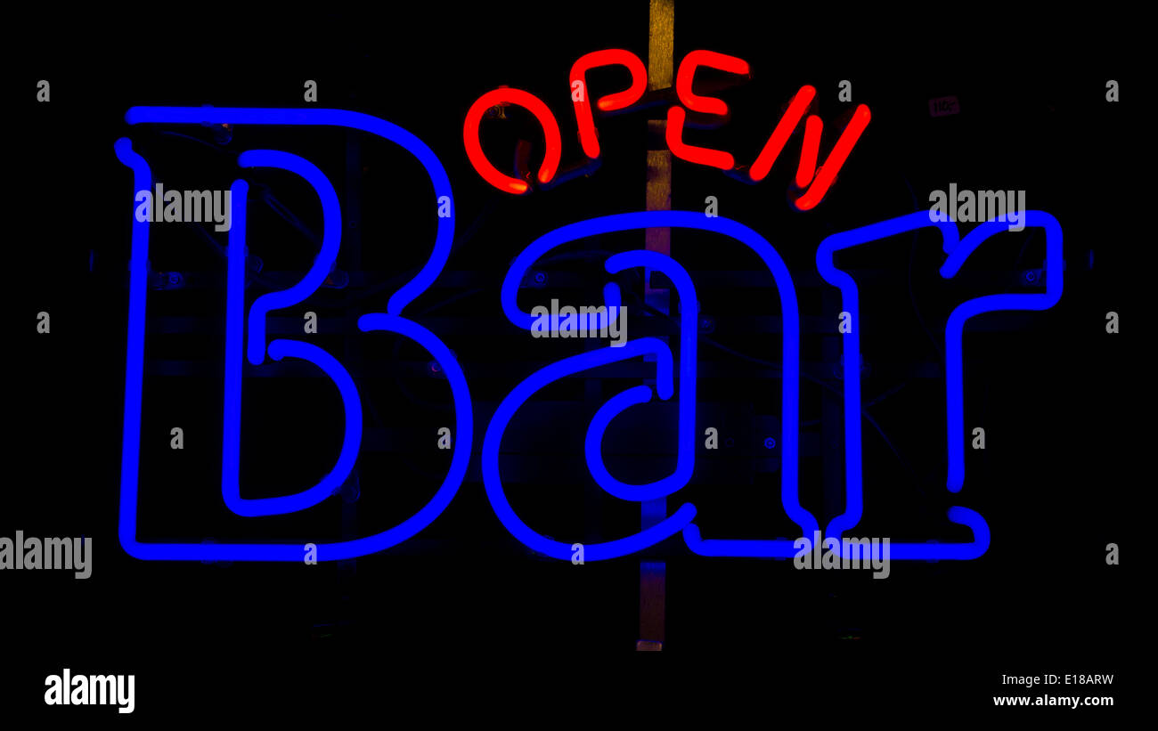 Neon 'club' sign night hi-res stock photography and images - Alamy