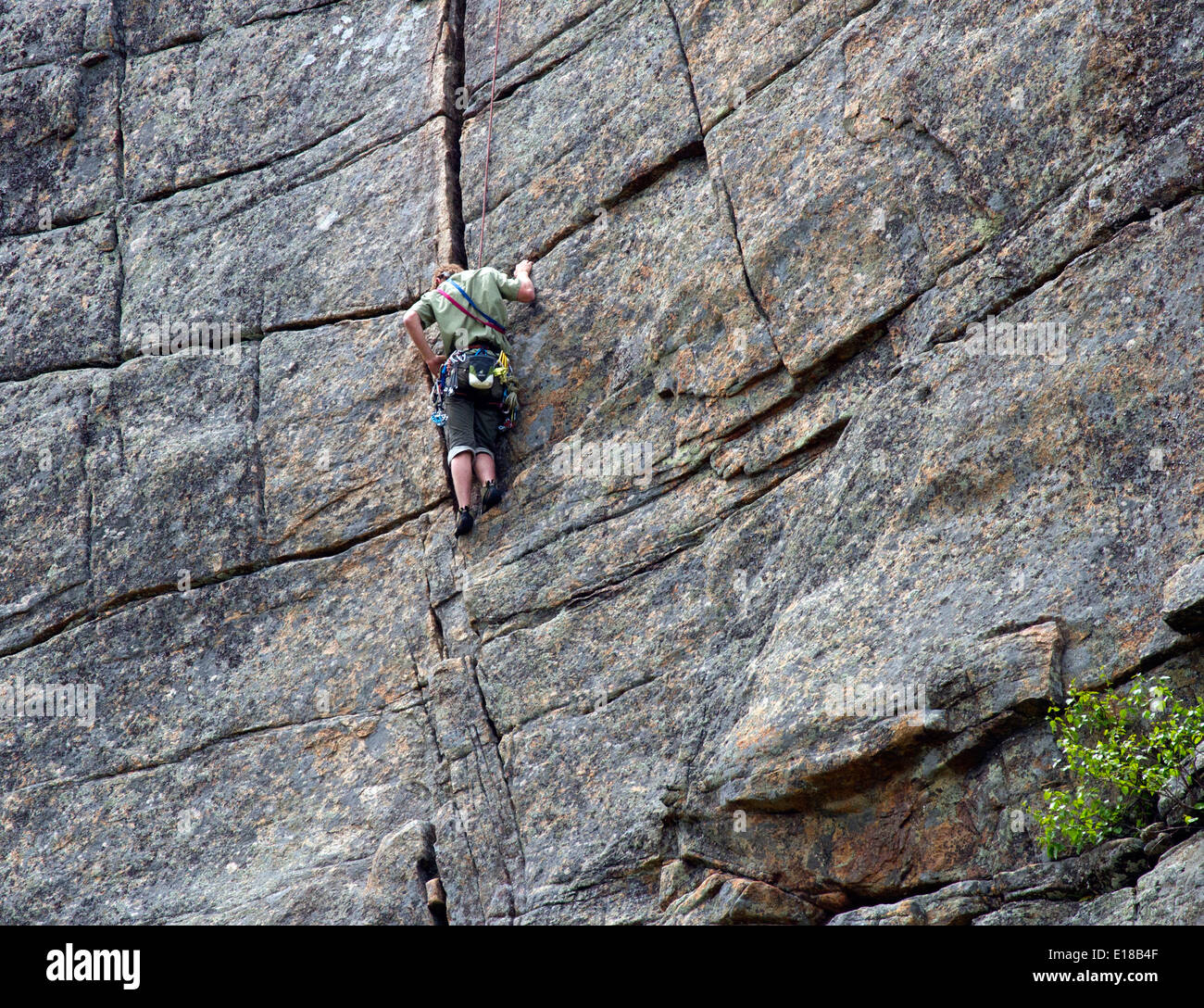 Cliff climbing in the Adirondack State Park New York USA America Stock ...