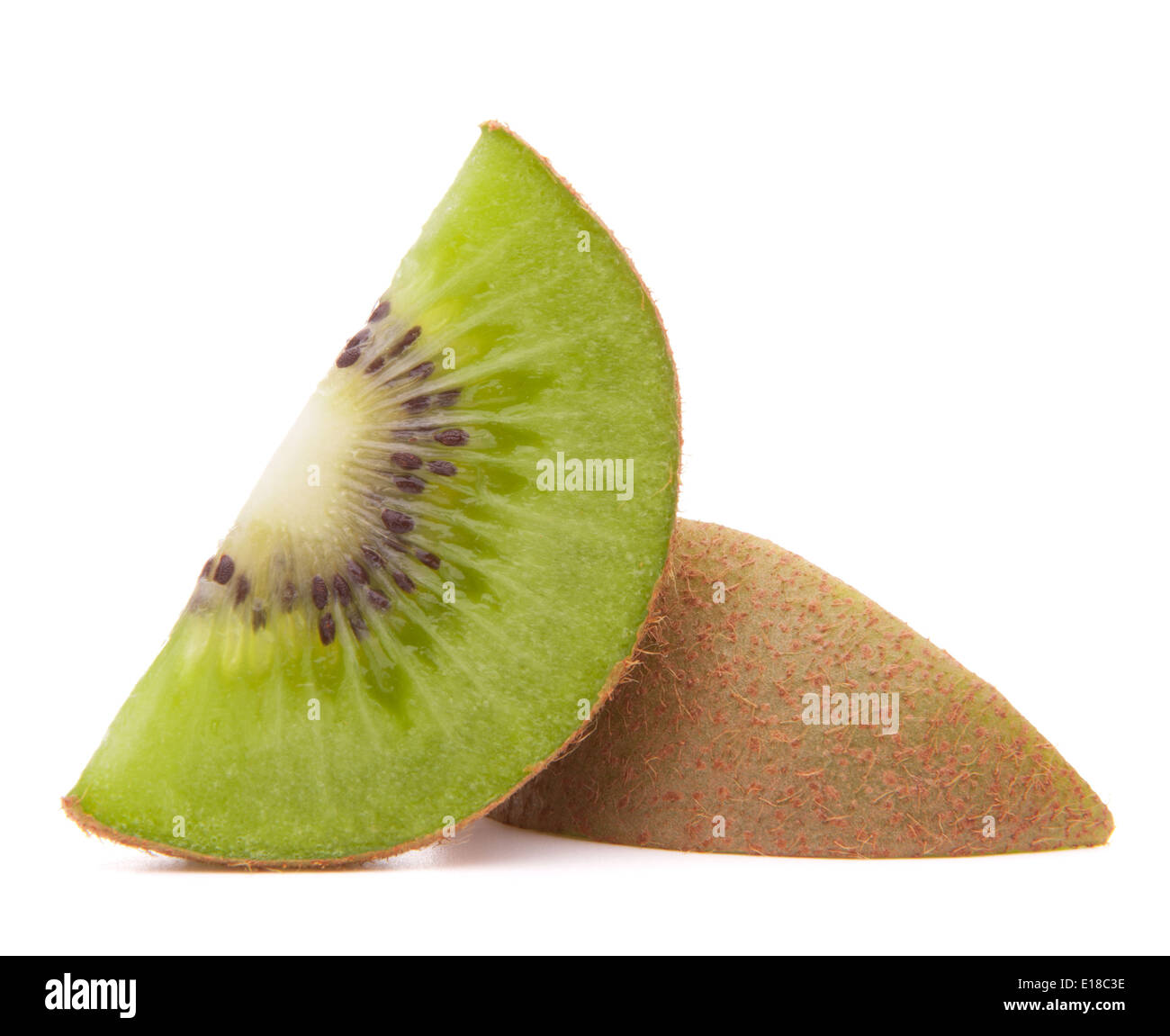 Sliced kiwi fruit segment isolated on white background cutout Stock ...