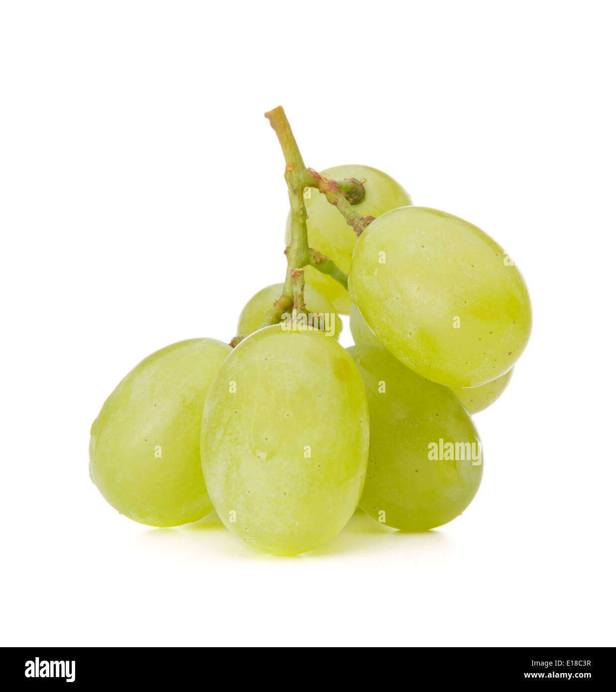 Green grape bunch isolated on white background cutout Stock Photo - Alamy