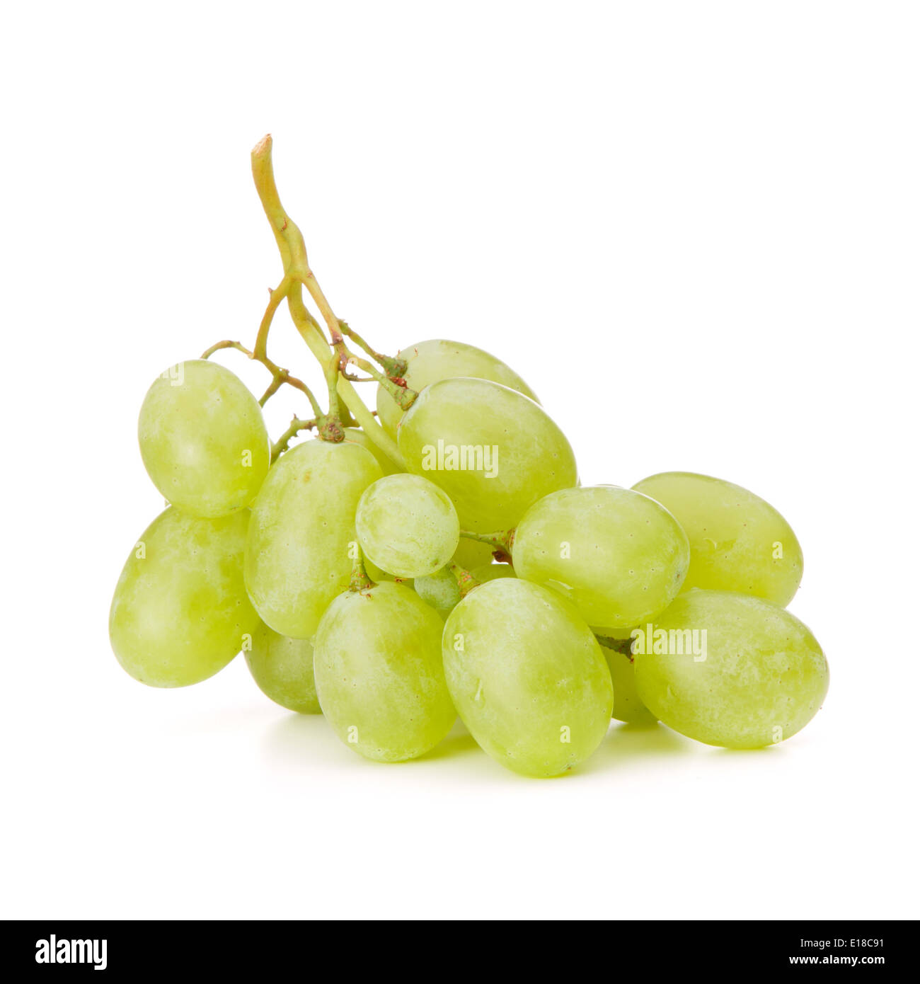 Green grape bunch isolated on white background cutout Stock Photo - Alamy