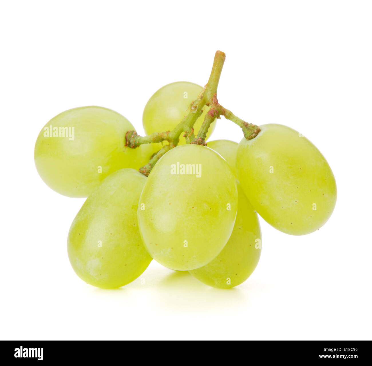 Green grape bunch isolated on white background cutout Stock Photo - Alamy