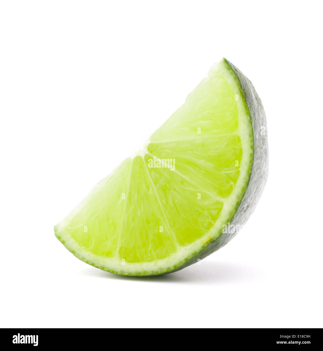 Citrus lime fruit segment isolated on white background cutout Stock ...