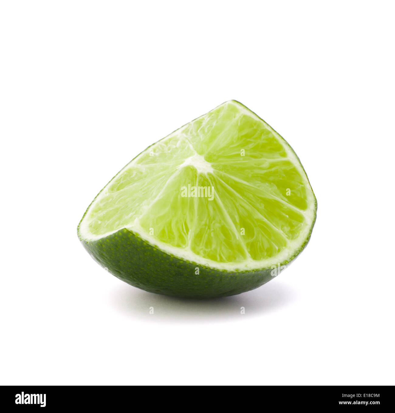 Citrus lime fruit segment isolated on white background cutout Stock ...