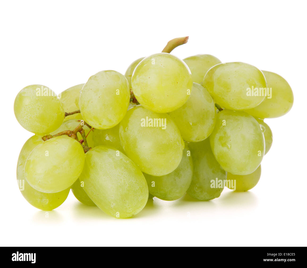 Green grape bunch isolated on white background cutout Stock Photo - Alamy