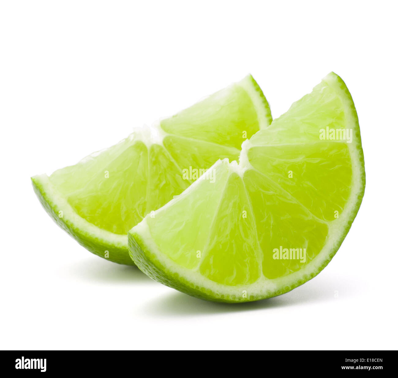 Citrus lime fruit segment isolated on white background cutout Stock ...