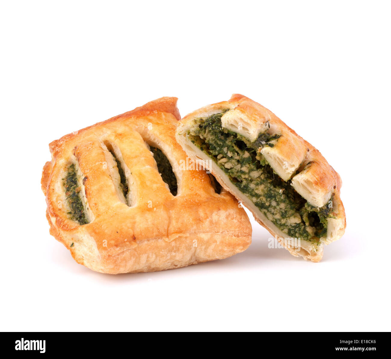 Puff pastry bun isolated on white background. Healthy patty with ...