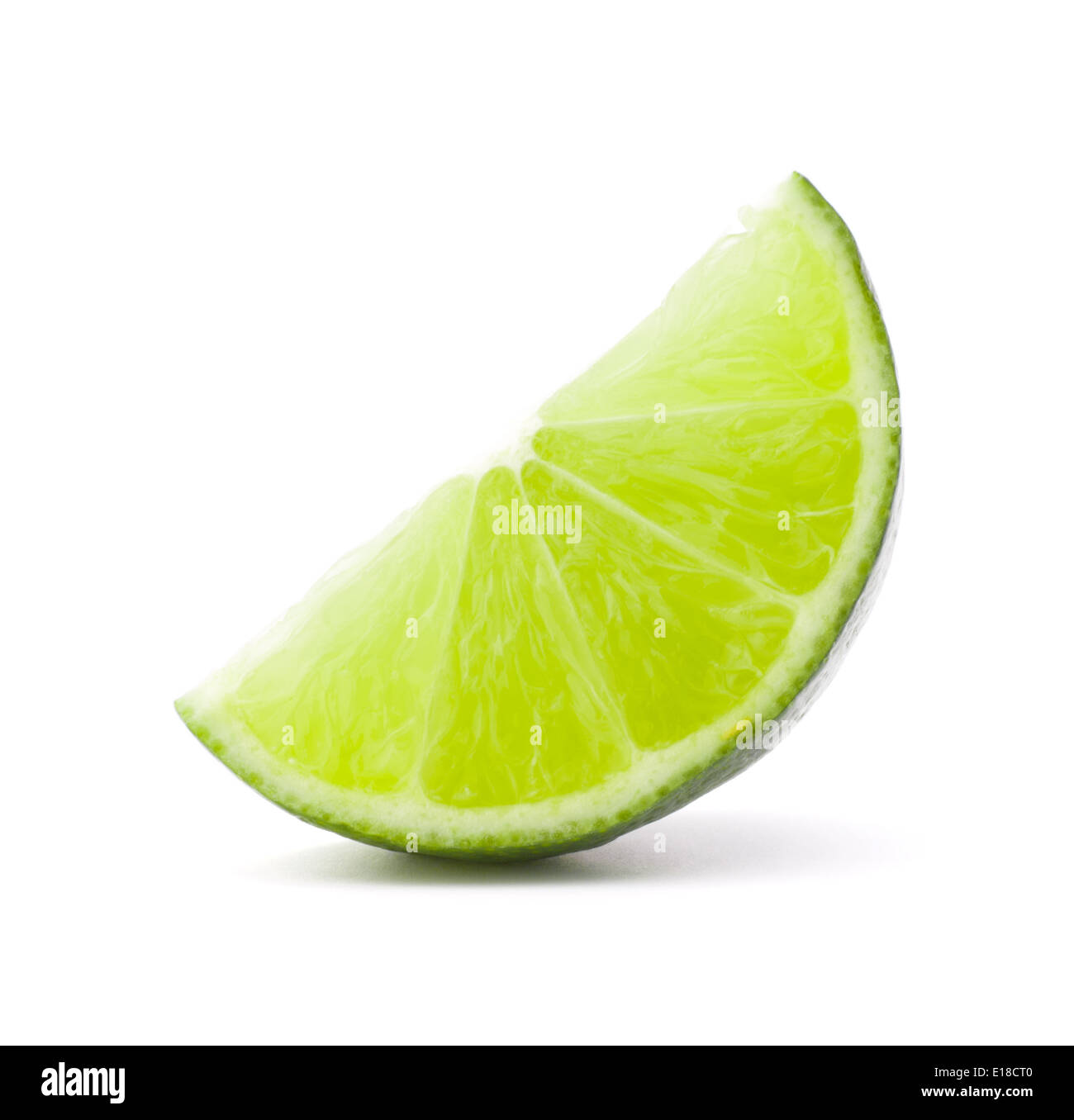 Citrus lime fruit segment isolated on white background cutout Stock ...