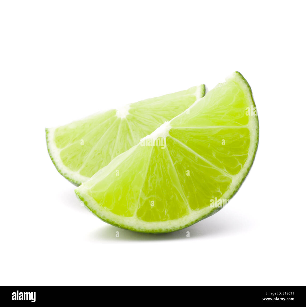 Citrus lime fruit segment isolated on white background cutout Stock ...