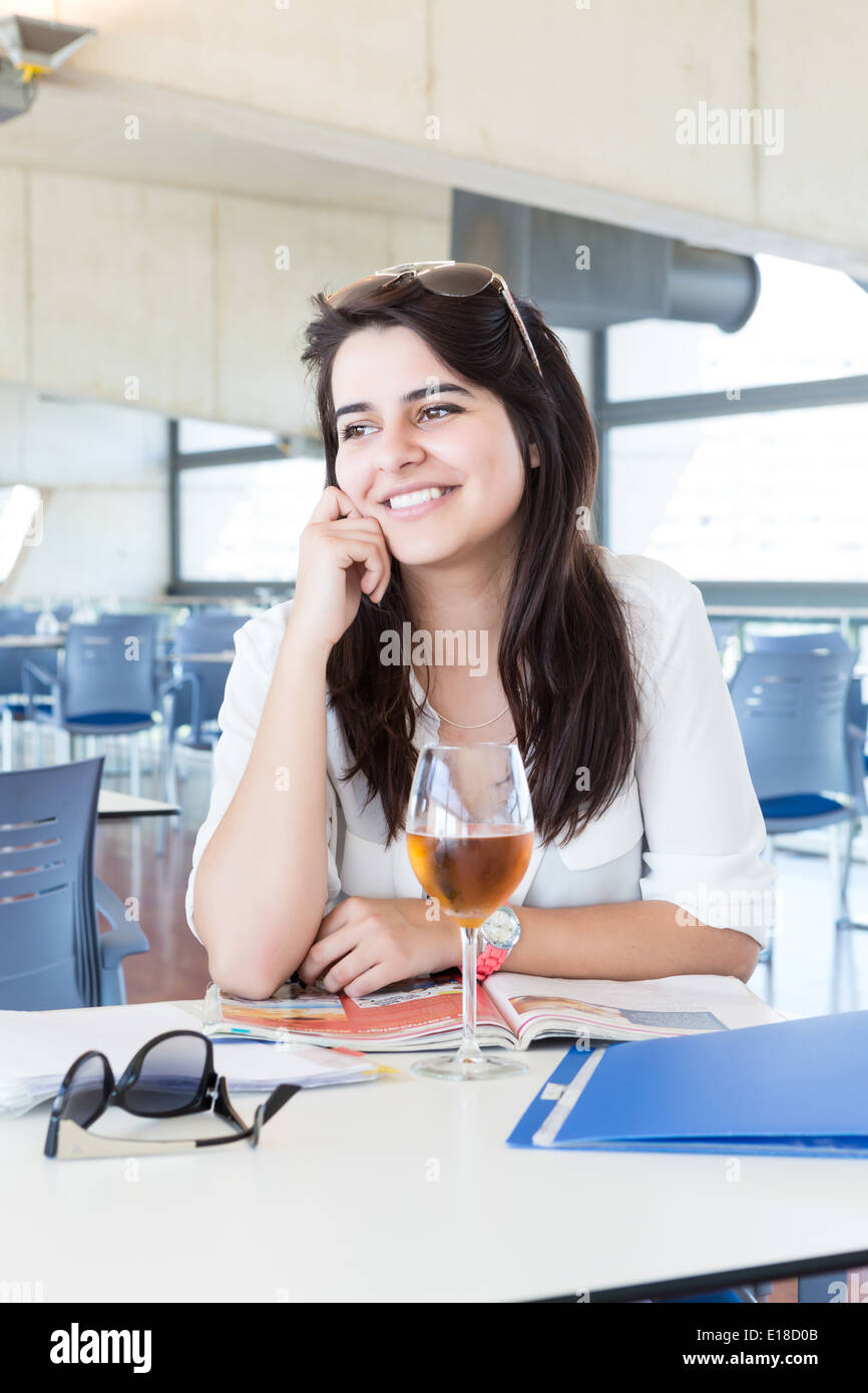 Happy student eating bar hi-res stock photography and images - Alamy