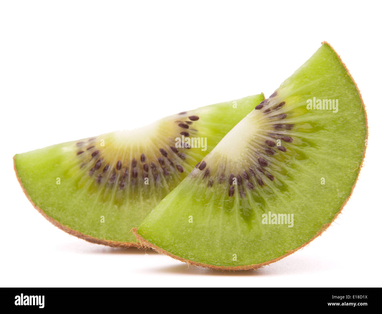 Sliced kiwi fruit segment isolated on white background cutout Stock ...