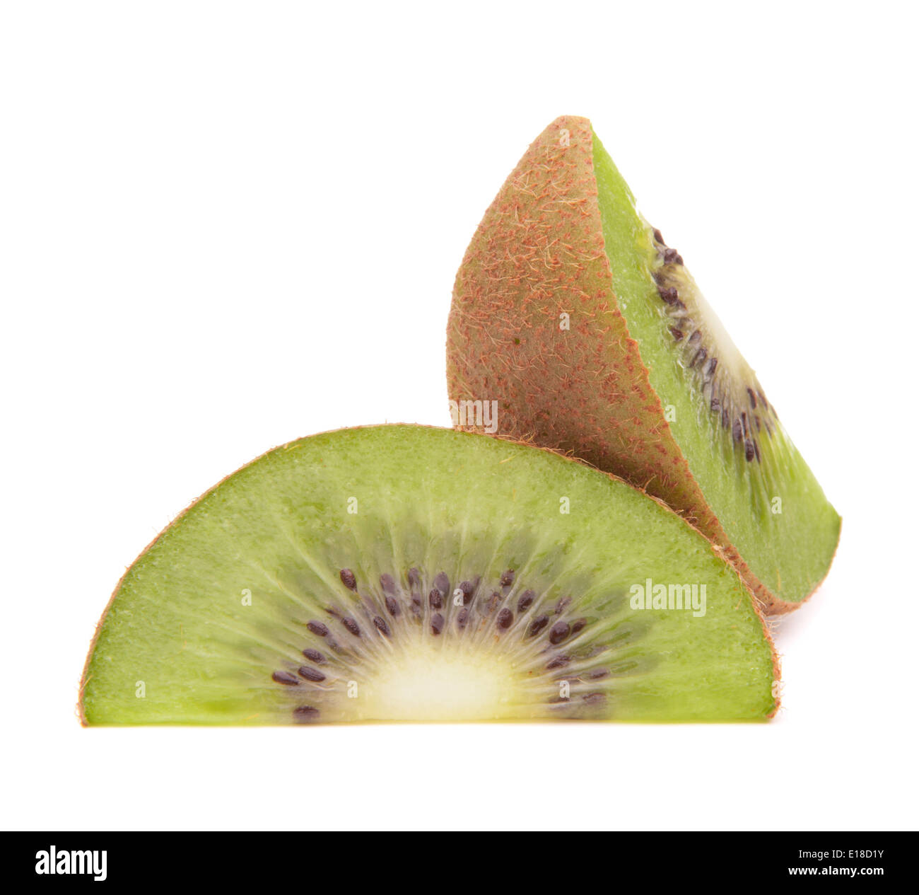Sliced kiwi fruit segment isolated on white background cutout Stock ...