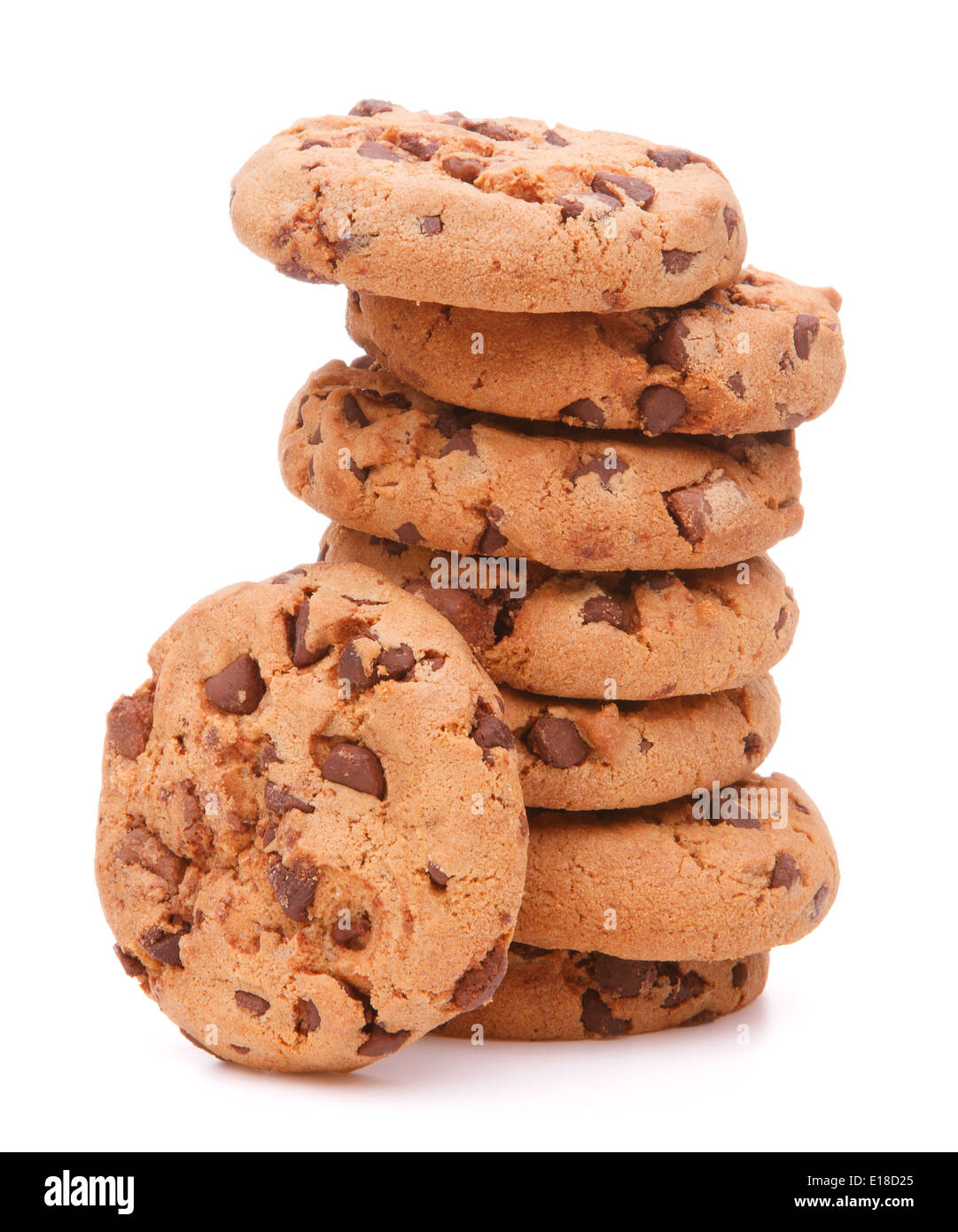 Chocolate homemade pastry cookies isolated on white background Stock ...