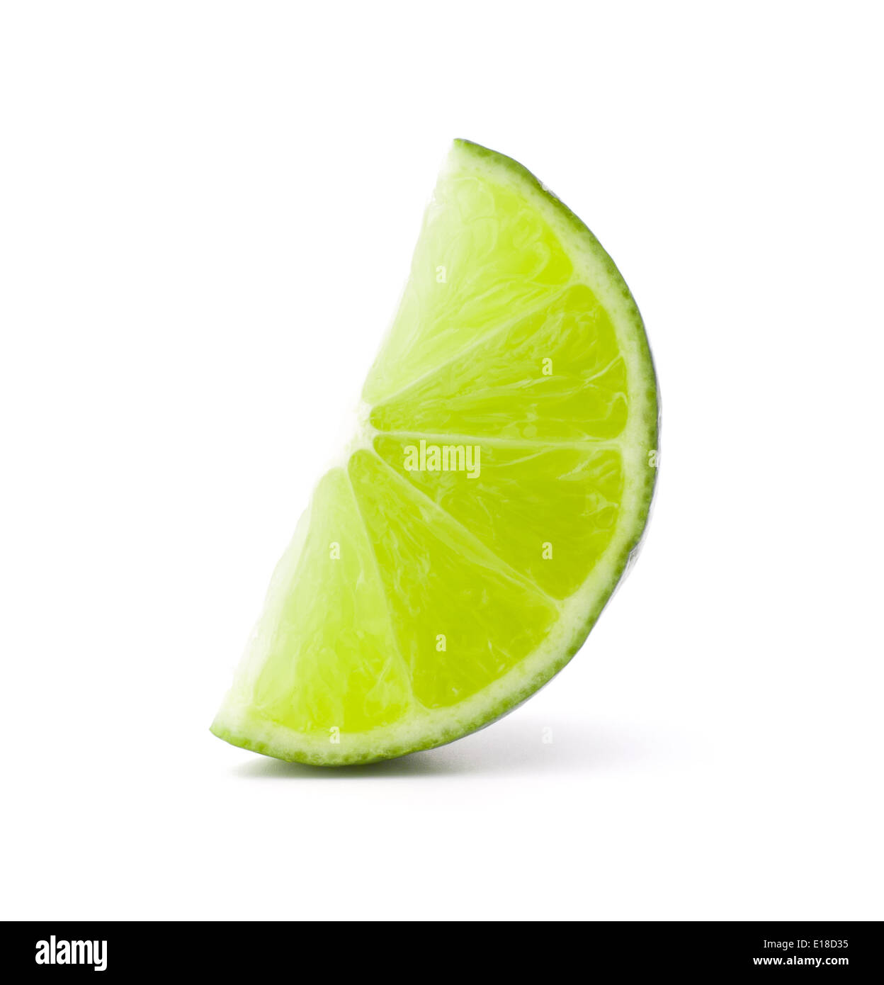 Citrus lime fruit segment isolated on white background cutout Stock ...