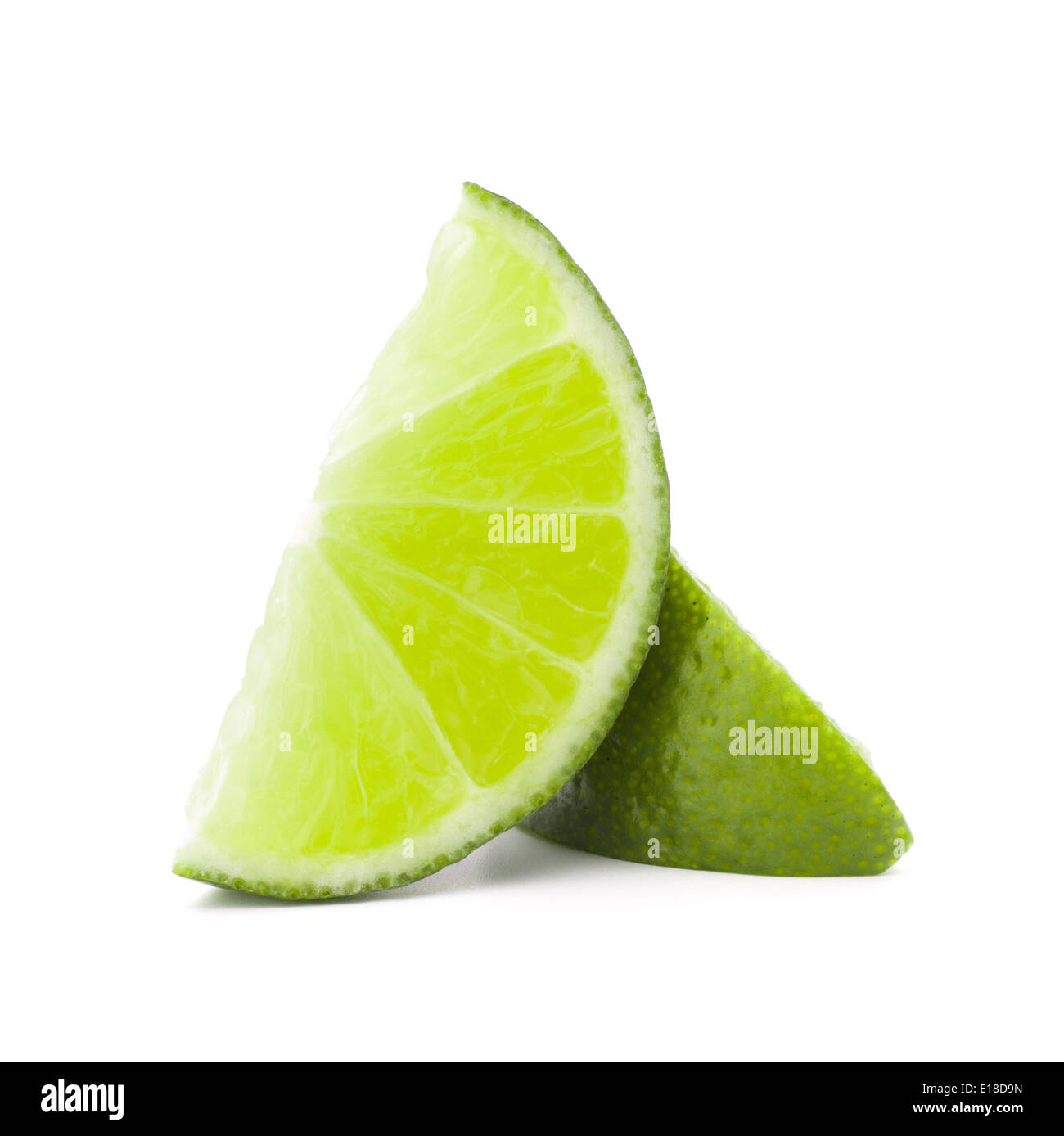 Citrus lime fruit segment isolated on white background cutout Stock ...