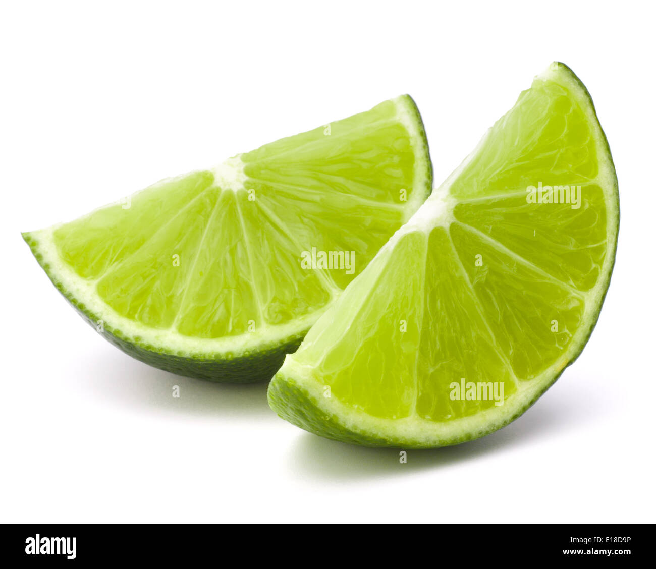 Citrus lime fruit segment isolated on white background cutout Stock ...
