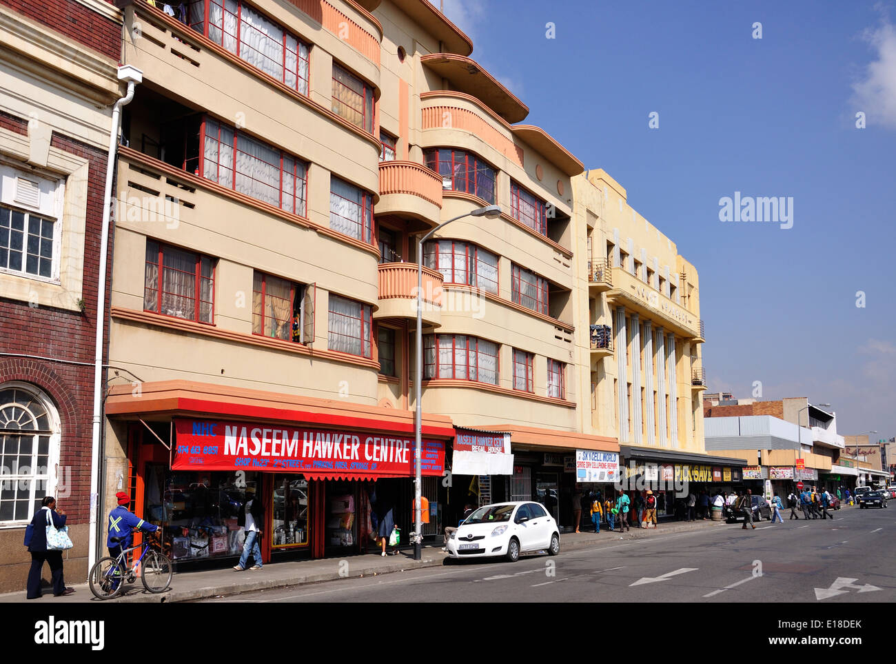 Art deco buildings, 2nd Street, Springs, East Rand, Gauteng Province ...