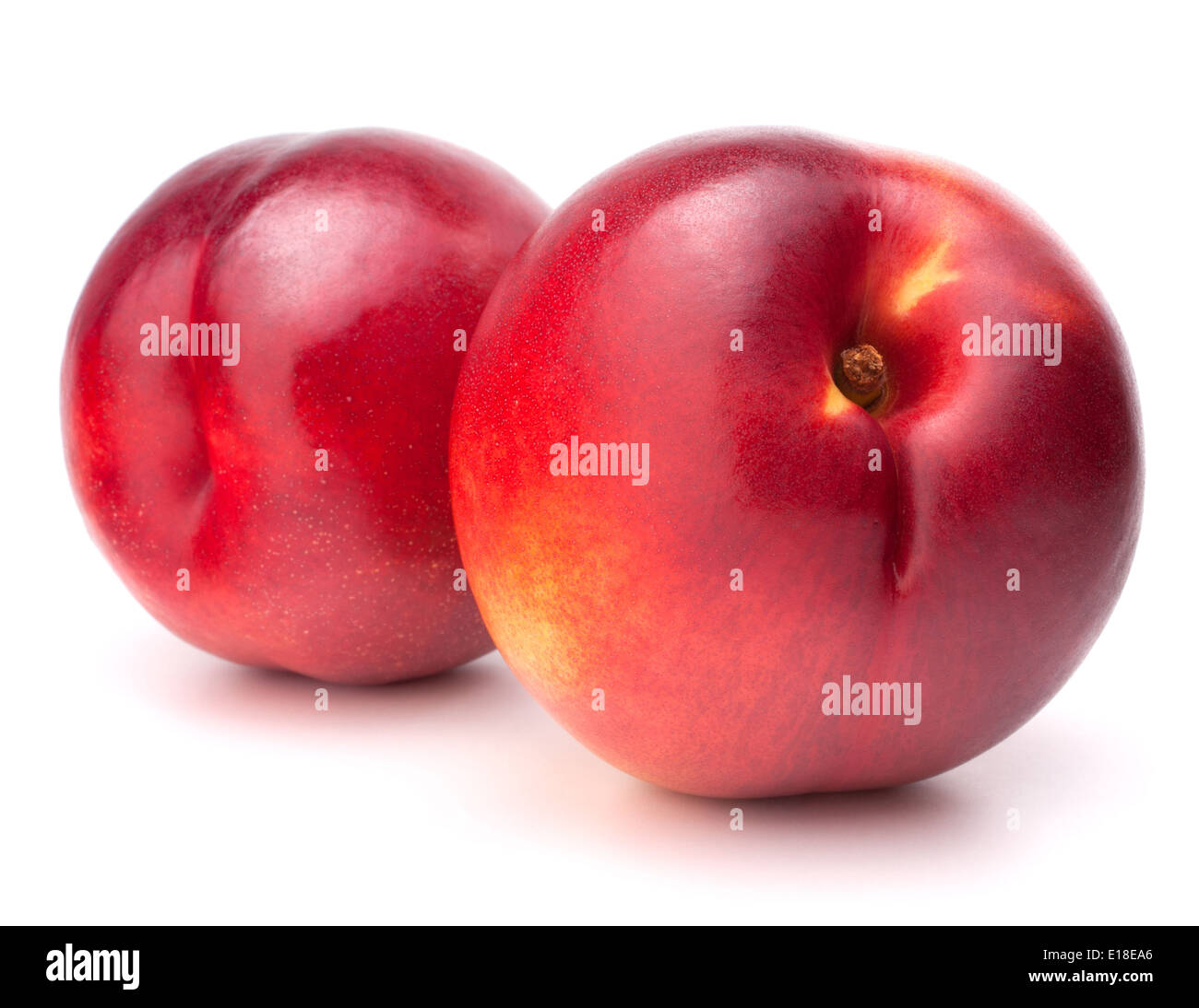 Nectarine fruit isolated on white background cutout Stock Photo - Alamy