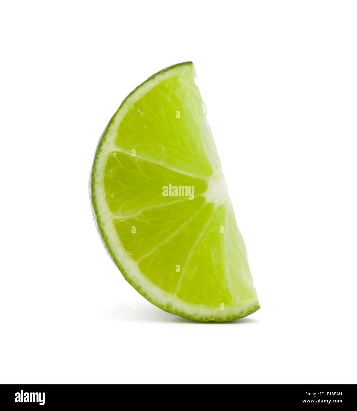 Citrus lime fruit segment isolated on white background cutout Stock ...