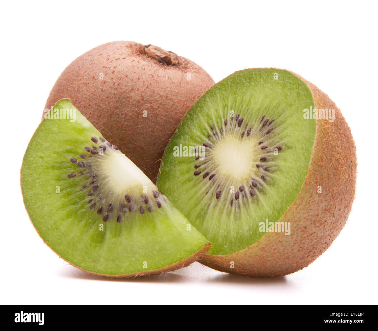 Sliced kiwi fruit segment isolated on white background cutout Stock ...