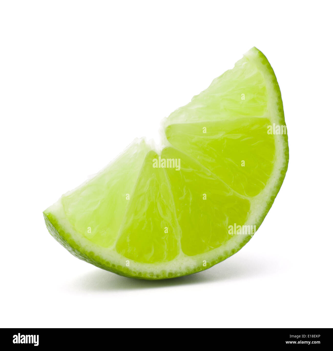 Citrus lime fruit segment isolated on white background cutout Stock ...