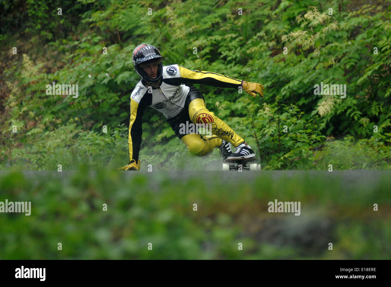 Squamish, Canada. 25th May, 2014. A racer competes at the 2014 ...