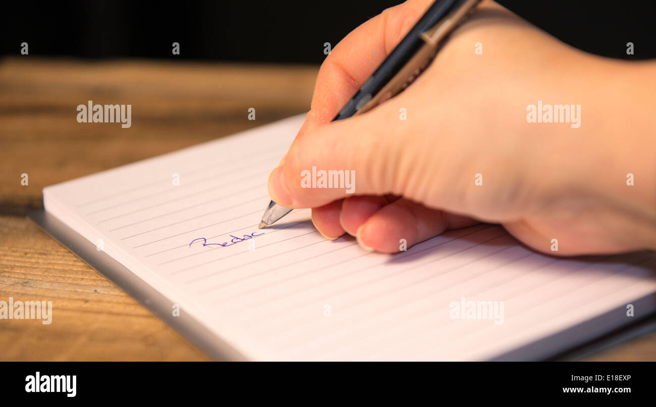 Draft writing hi-res stock photography and images - Alamy