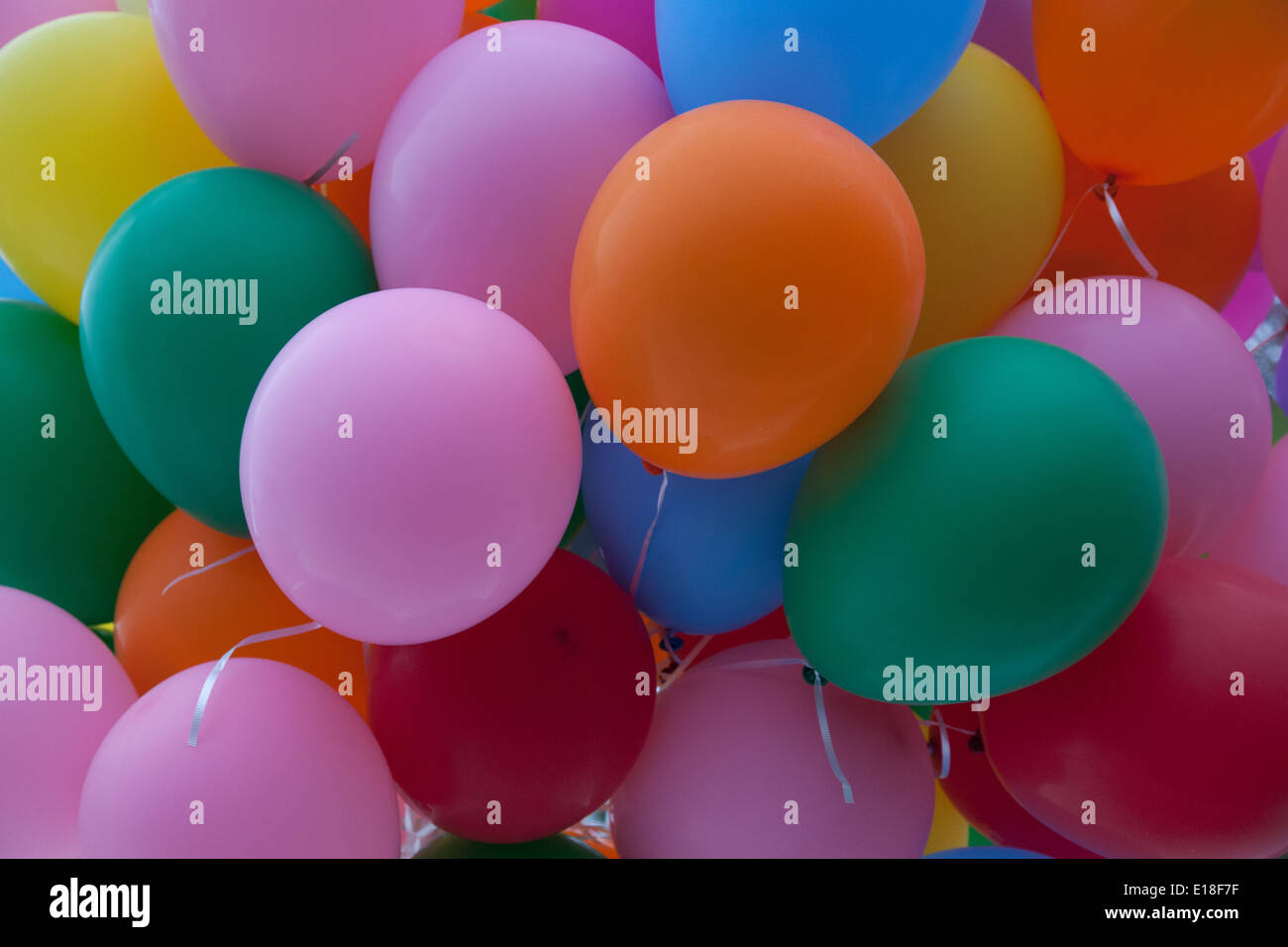 colorful balloons bunched together Stock Photo - Alamy
